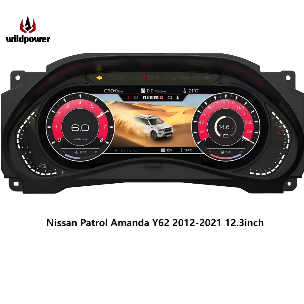 For Nissan Patrol Amanda Y62 LCD Digital Dashboard Panel Speedometer ...