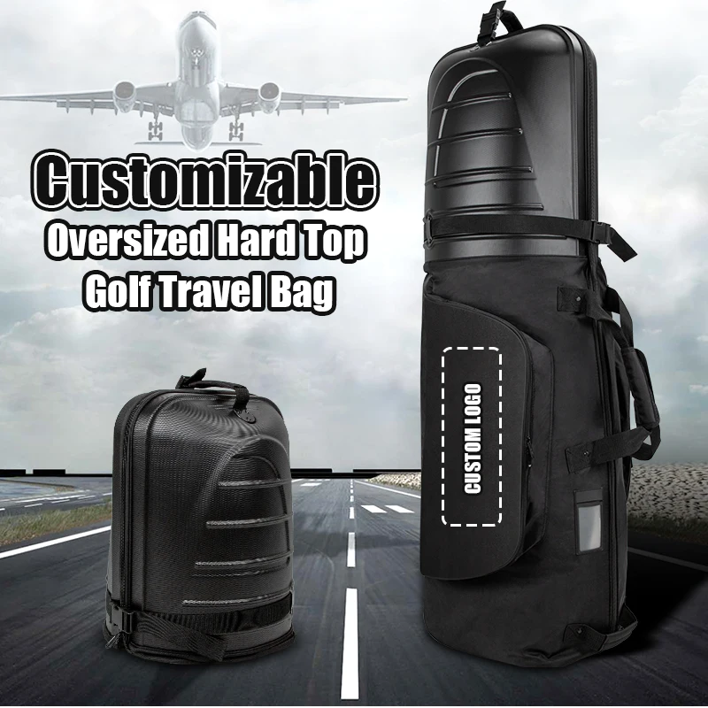 Oversized ABS Hard Top Airplane Golf Travel Bag With Wheels Custom Golf ...