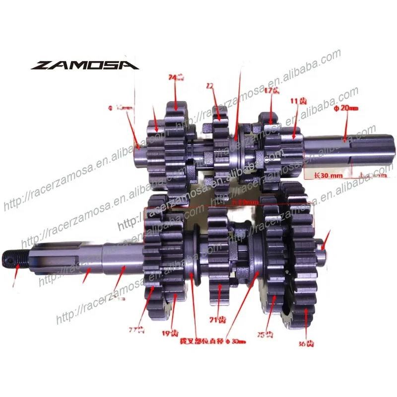 ZONGLONG 330cc Rickshaw Spare Parts Gear Shift Box Gear N014 TYPE Main ...