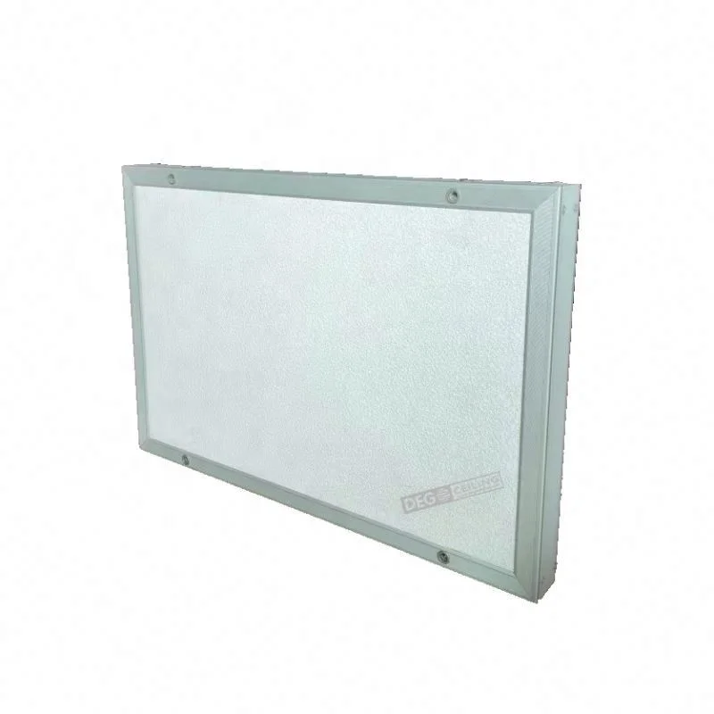 Aluminum frame acoustic baffle ceiling glass fiber wool core, white ...