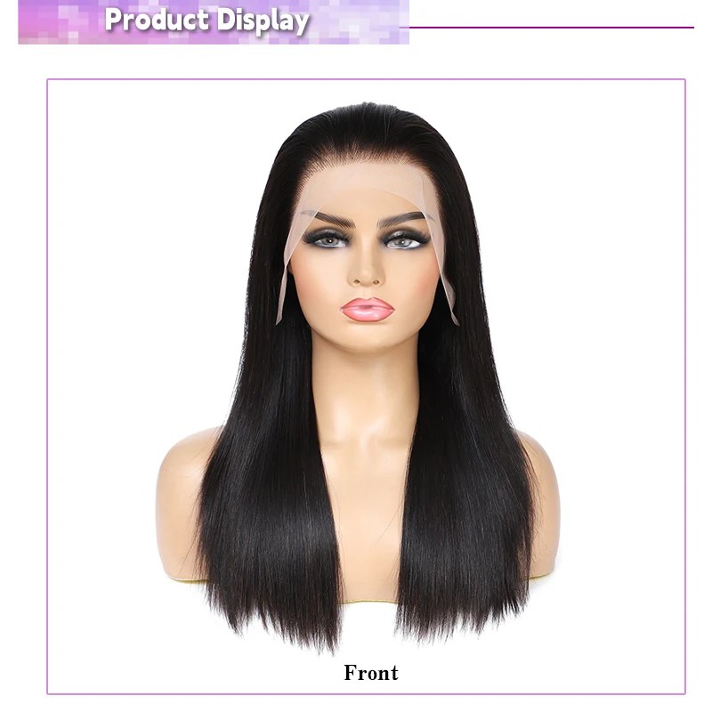180 Density Transparent Hd Lace Wig Straight Frontal Peruvian Hair Wigs ...