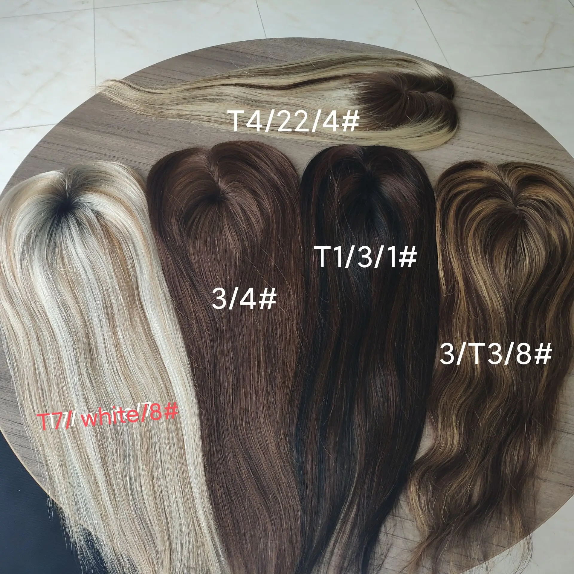 European Human Hair Toppers - Silver Blonde, High Quality