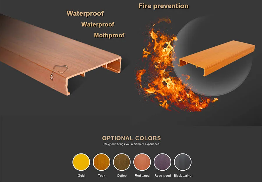 Restaurant Ceiling PVC Fireproof WPC Ceiling - Mexytech