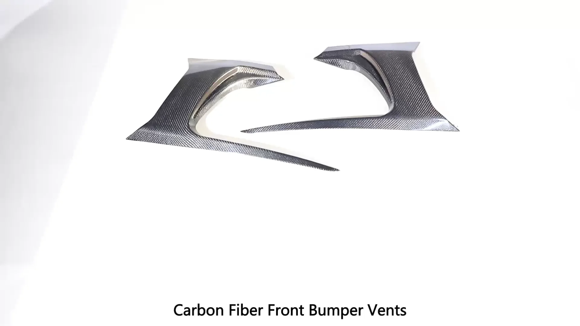 Carbon Fiber Front Bumper Canards Air Vent Fins For Jaguar F-type Svr 2 ...