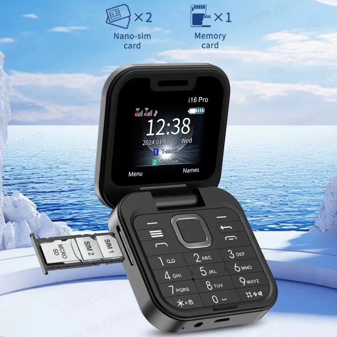 I16 Pro Dual SIM Flip Phone - QWERTY Keyboard & Gaming