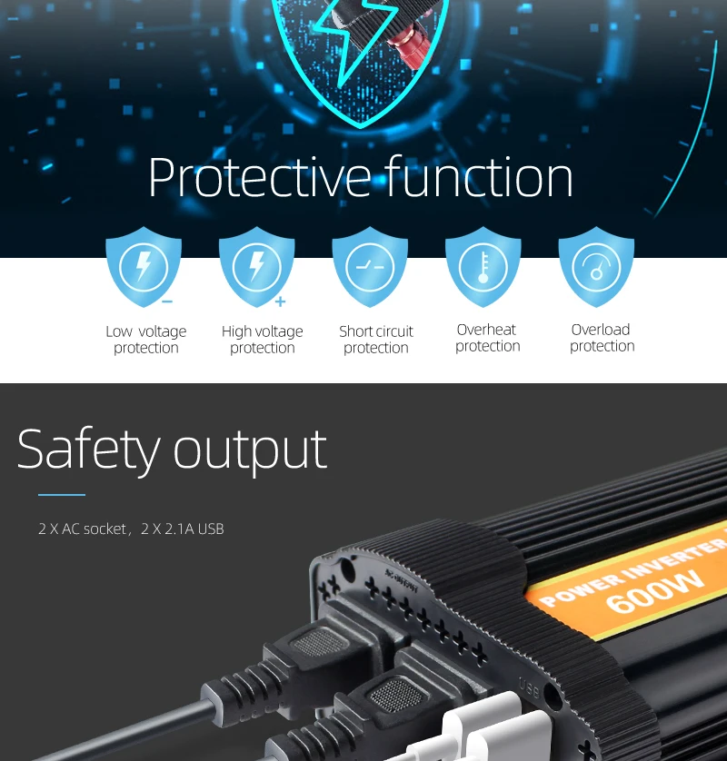 600W off-Grid Home Power Inverter - Reliable Energy Source