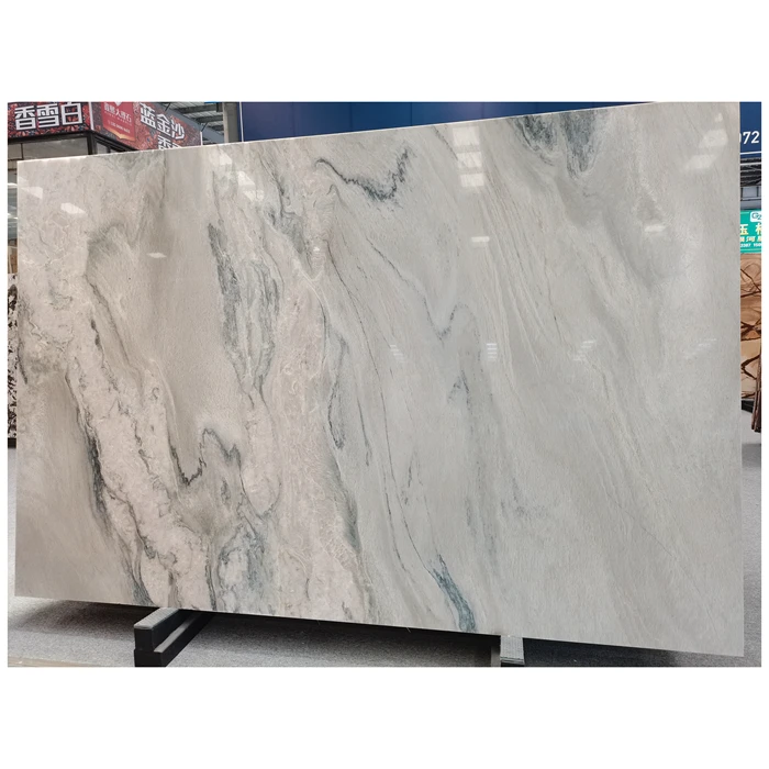Natural Picasso Silver Quartzite Slab Unique And Colorful For Creative ...