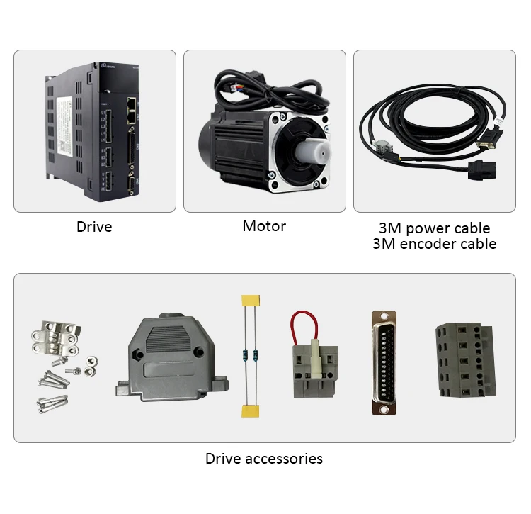 750W AC Servos Motor Kit 3000rpm 2.39nm with Driver System