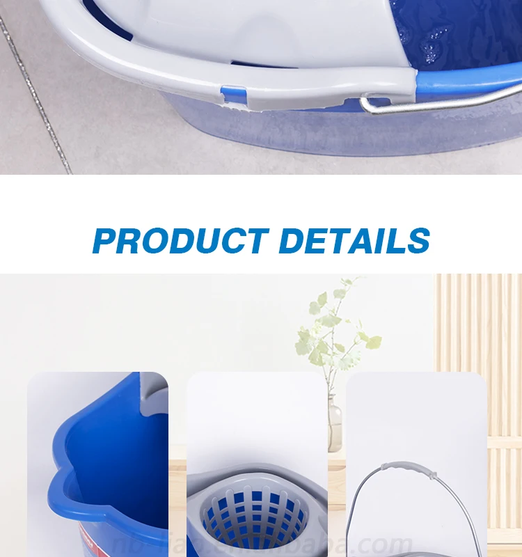 Kleaner Plastic Household Floor Cleaning Mop Squeeze Buckets with Handles