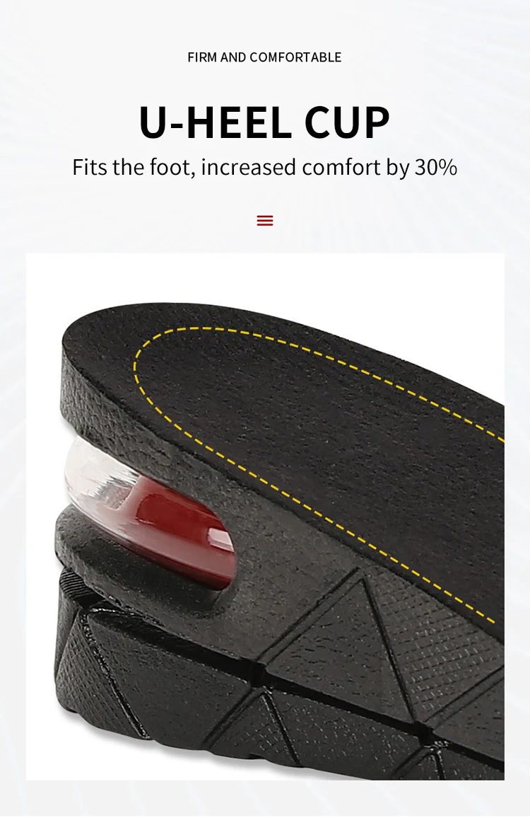 Height Increase Insoles Height Boosting Elevator Air Cushion Taller ...