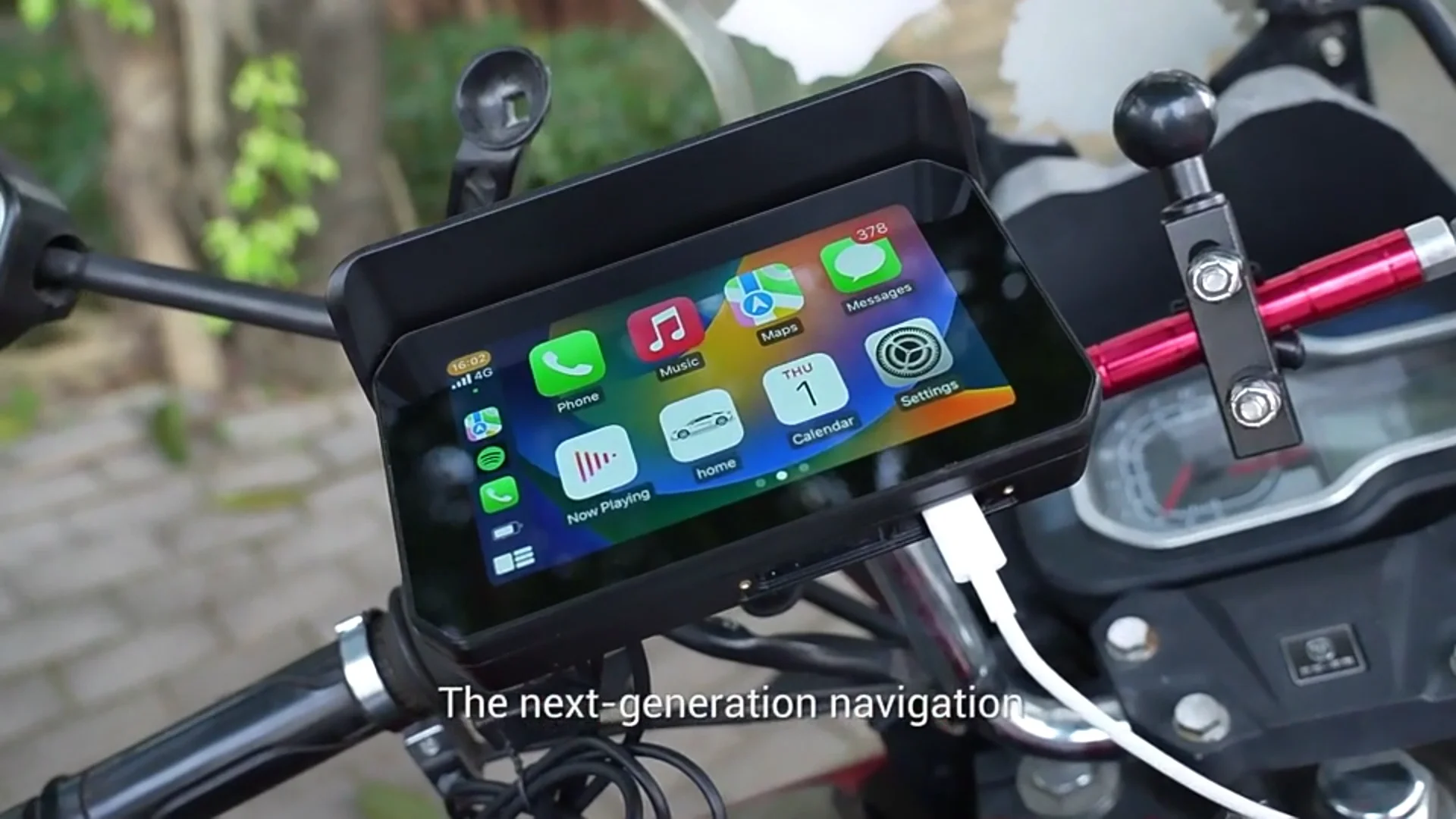 5 Inch Portable Wireless Motorcycle Apple Carplay Screen Display ...