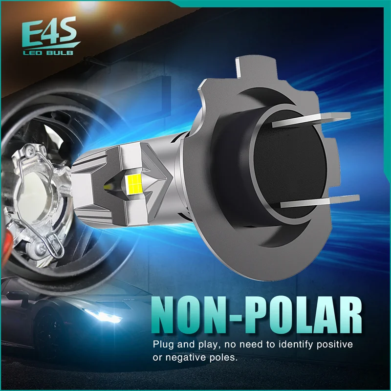 60W E4S H7 LED Headlight Bulbs - Mini Size & Canbus Fog Light
