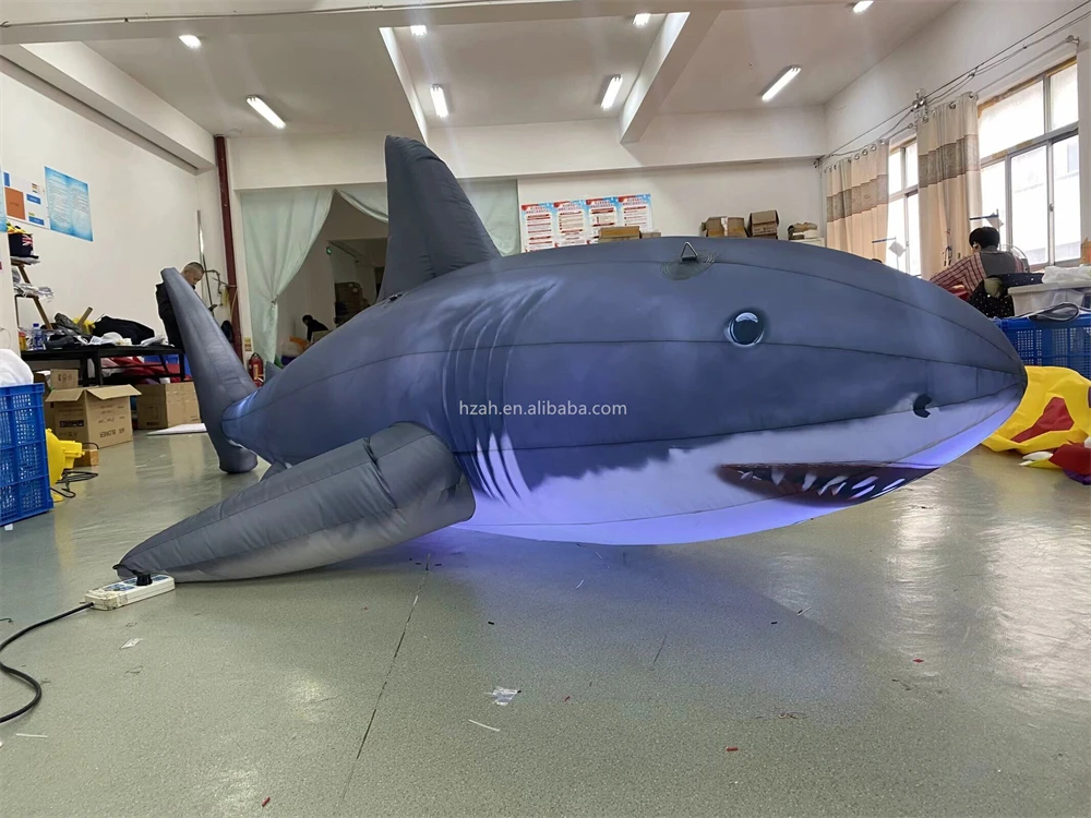 Giant Inflatable Animal Model Inflatable Shark In Black - Buy ...