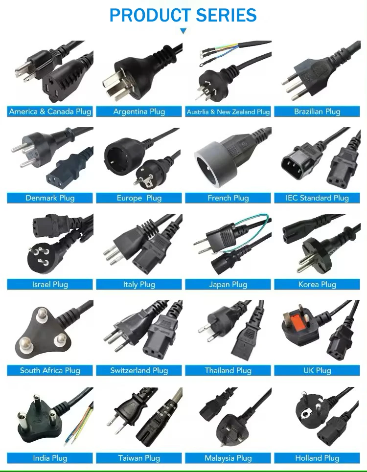 High Quality European Standard Iec320 Three Core Power Cord With C19 ...