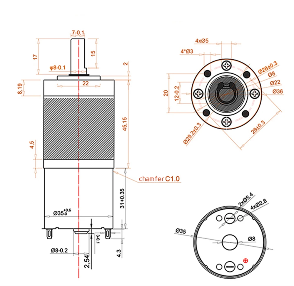 36gp-775 High Torque Brushless Dc Planetary Gear Motor - Oem