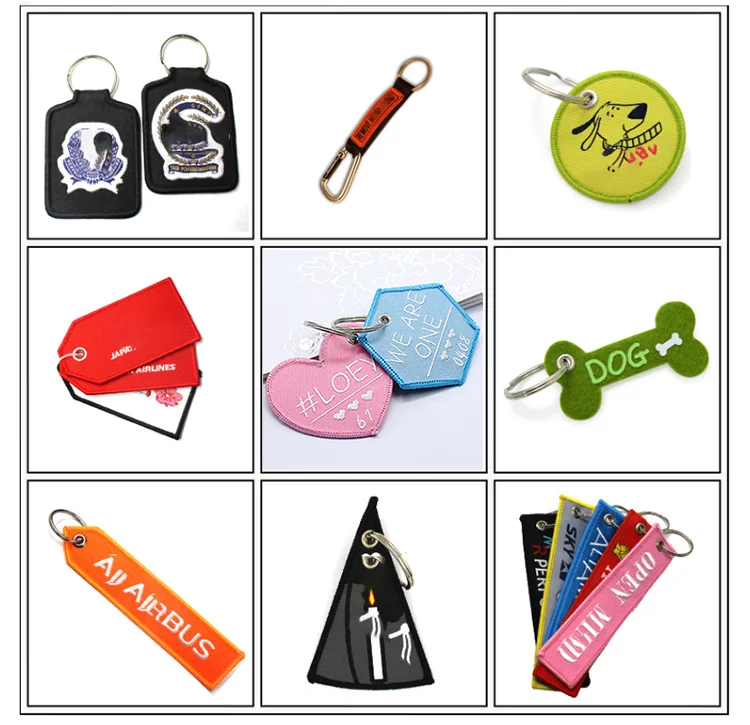 Custom Flight Jet Tag Anime Personalized Embroidery Key Chain