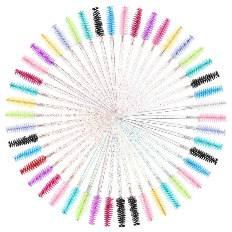 Disposable Mascara Brushes Wands With Container Eyelash Brush Spoolie ...