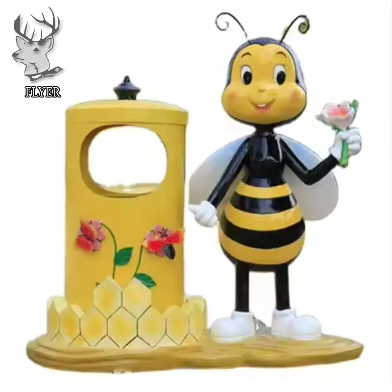 Outdoor Life Size Garden Bee Statue - Fiberglass Crafts