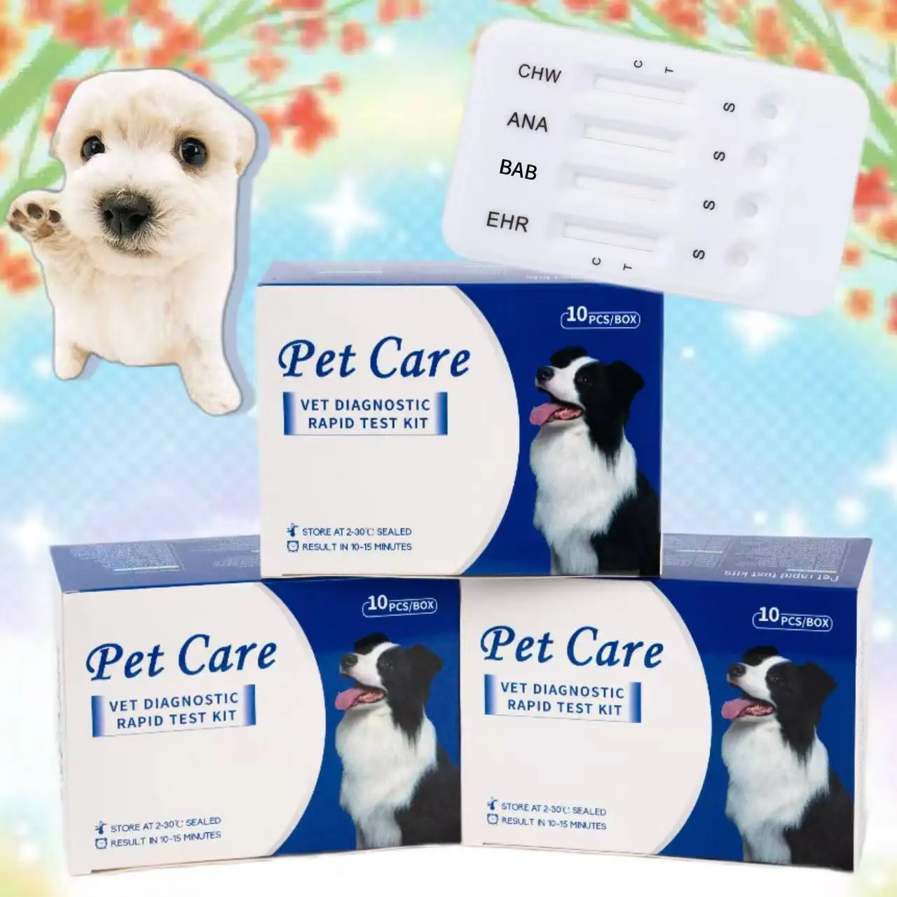 Veterinary CDV+CPV(Canine Parvovirus+ Distemper) Combo Ag Pet Rapid ...