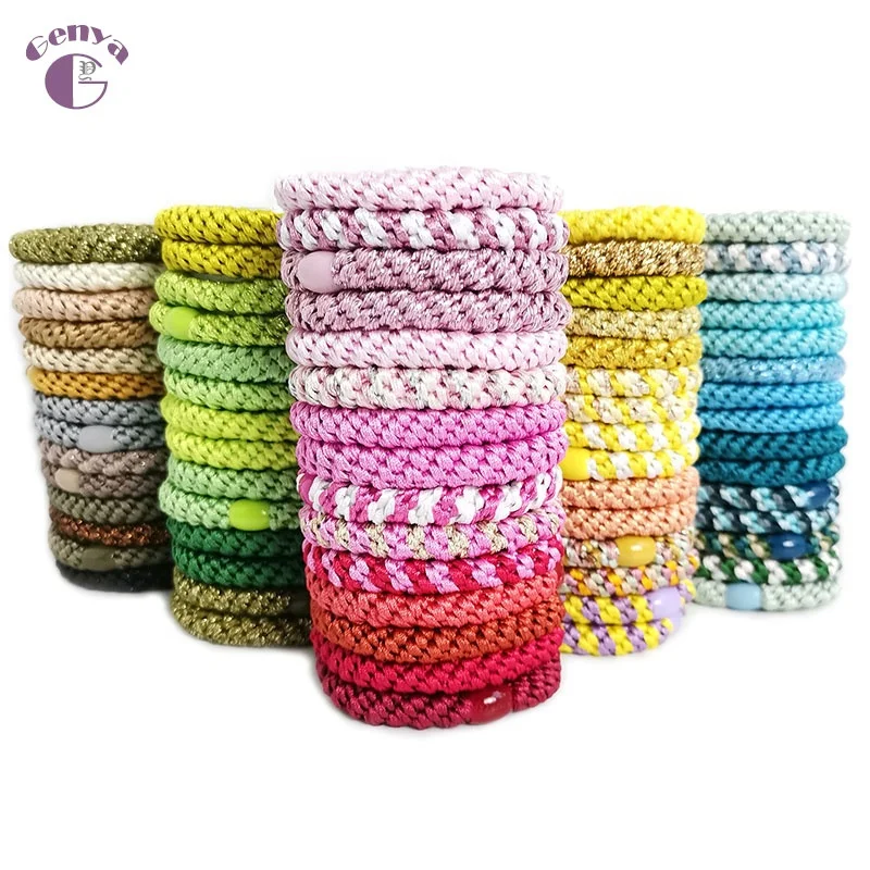 Genya High Quality Korean pink Glitter Braided Hair Tie Latest Hair ...