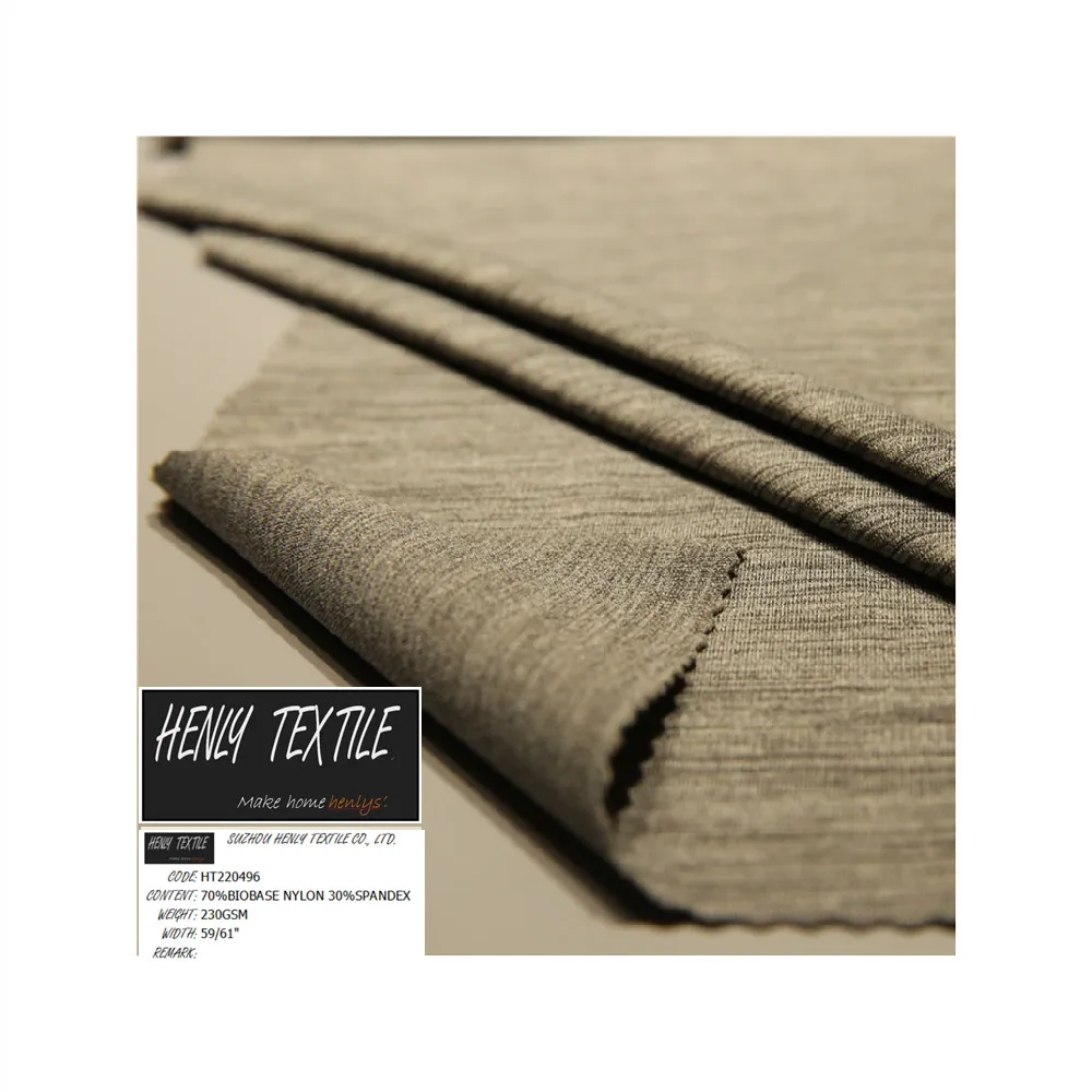 Ht220496 70%bio Base Nylon 30%spandex 230gsm Knitted Interlock Fabric ...