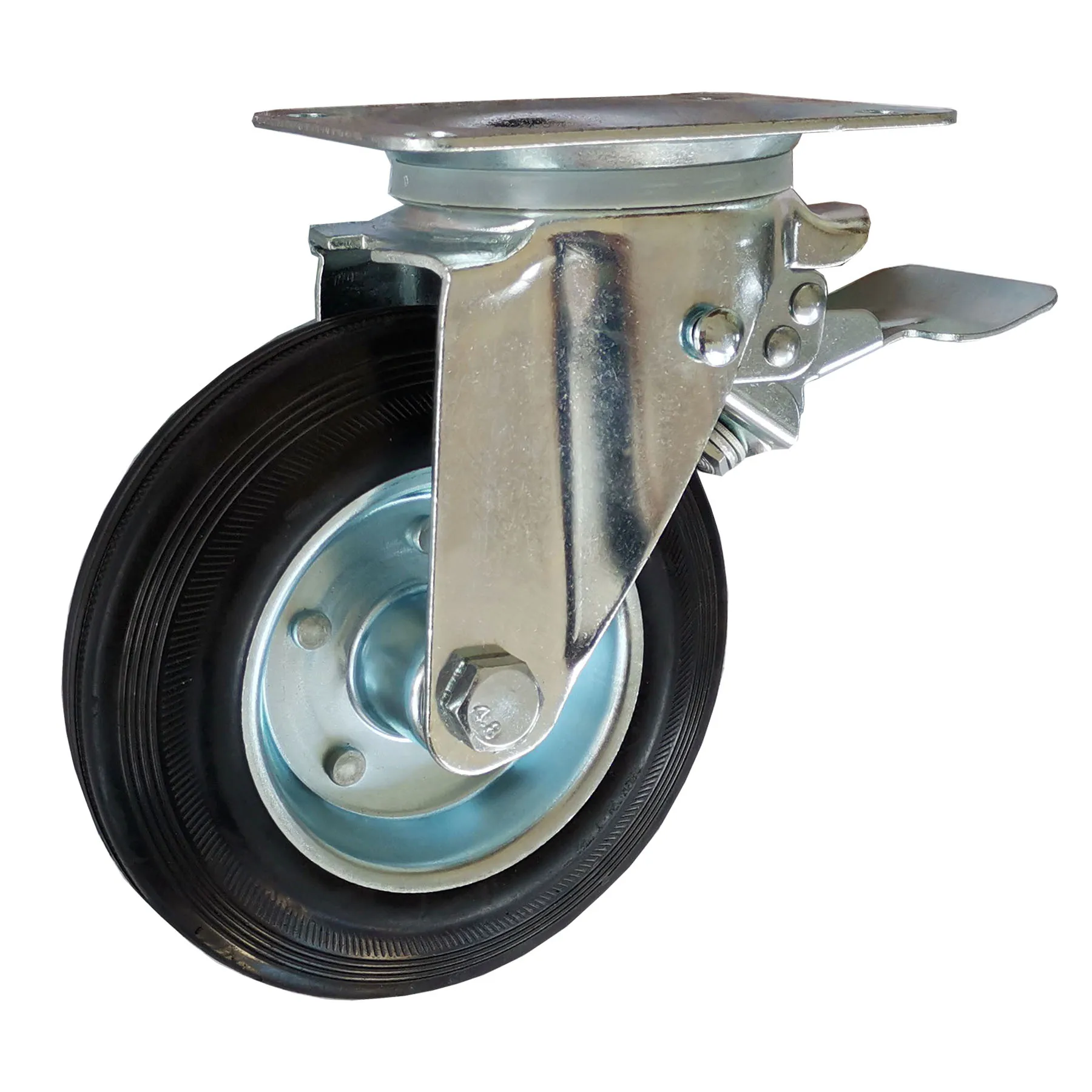 180kgs-250kgs Swivel Rigid Rubber Tread Steel Hub Dumpster Waste Bin ...