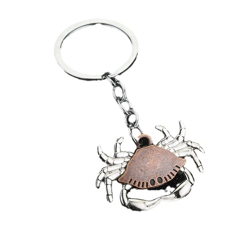 Promotional Crab Key Chain Cute 3d Metal Animals Keychain Charms ...