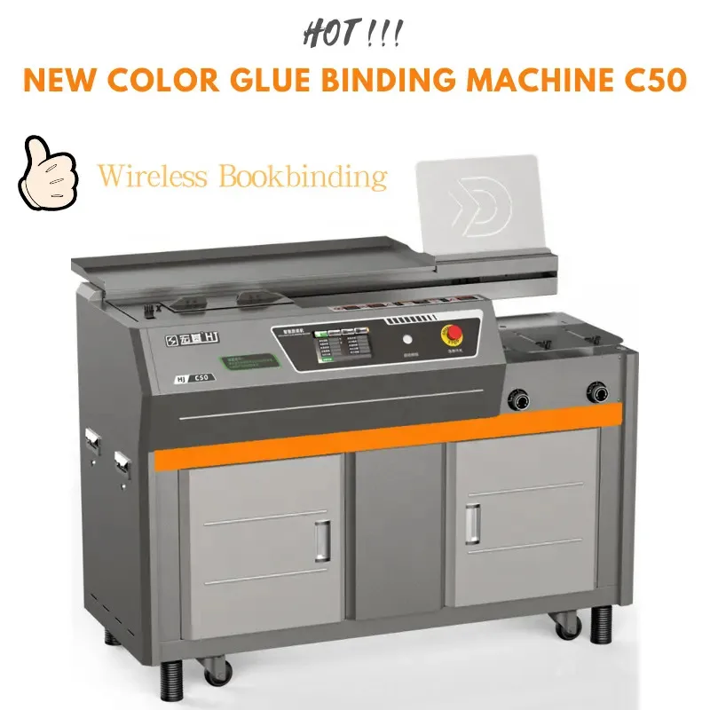 C50 Wireless Automatic A4 Size Perfect Glue Binder Machine with 60mm ...