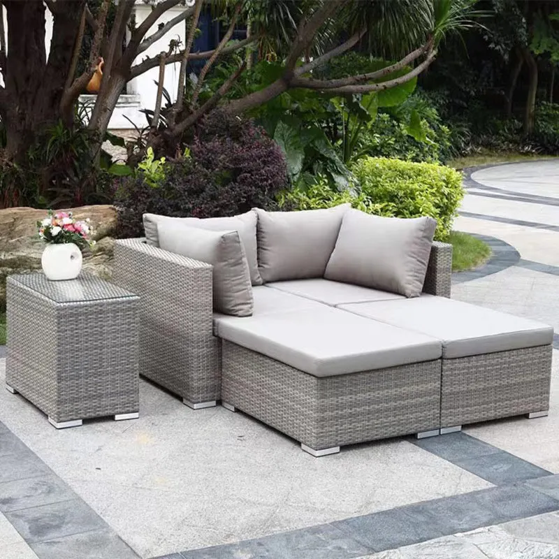 Modern Villa Rattan Stackable Modular Outdoor Sofa Set With Coffee ...