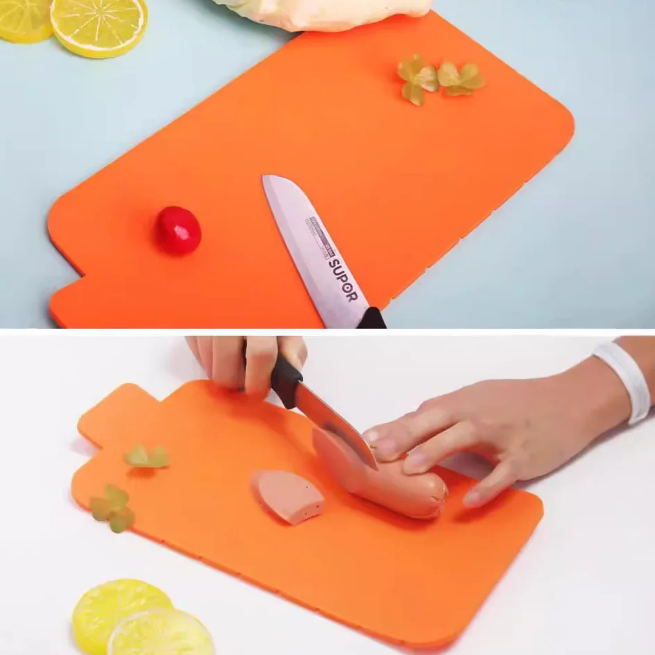 Multifunctional Silicone Folding Cutting Board Easy Carry Utensil For ...