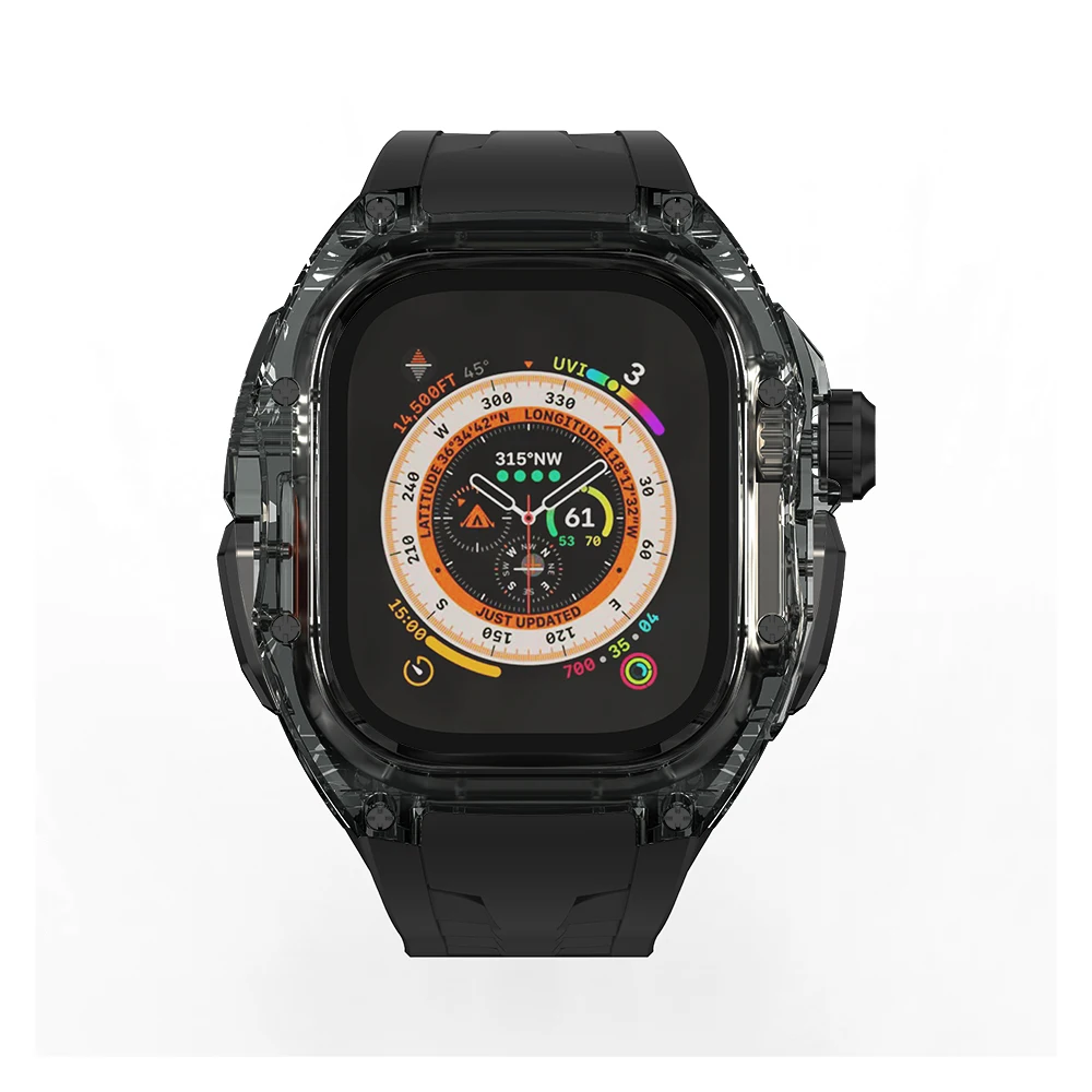 Luxury Modification Kit For Apple Watch Ultra 49mm Transparent Case For ...