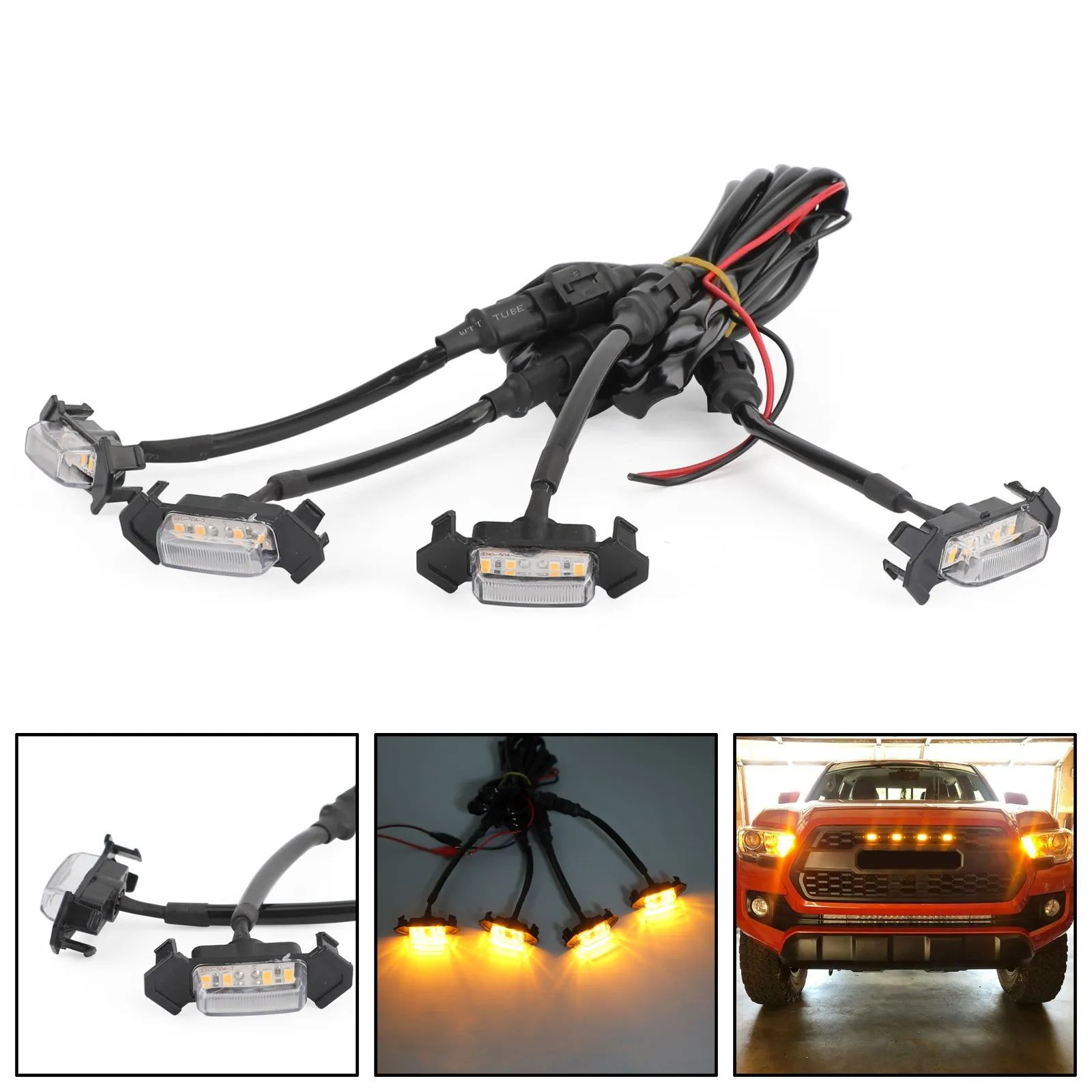 Pt228-35170 Front Bumper Hood Grille With Led Light And Radiator Sensor ...