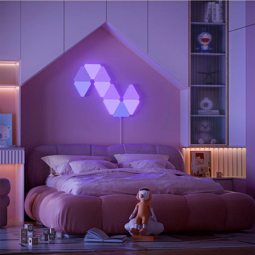 Smart Light Panel LED Triangle Lights RGBIC Game Sync