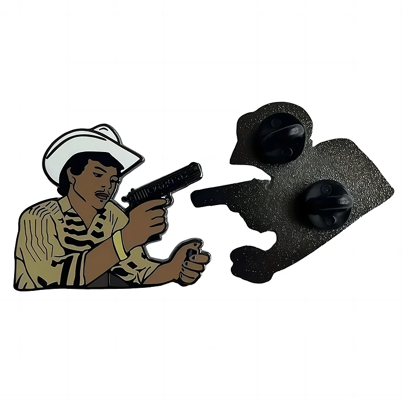 Custom Logo Mexican Baseball Hat Pins - Metal Cowboy Brooch