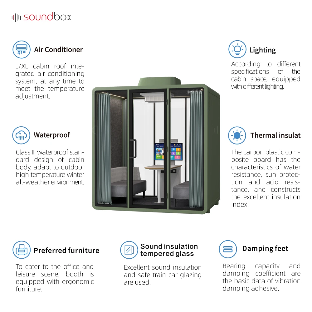 Soundproof Outdoor Pod - Perfect for Private Phone Calls