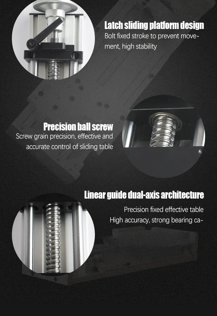 Stroke 100mm YT002 Linear Module Ball Screw Table Slides