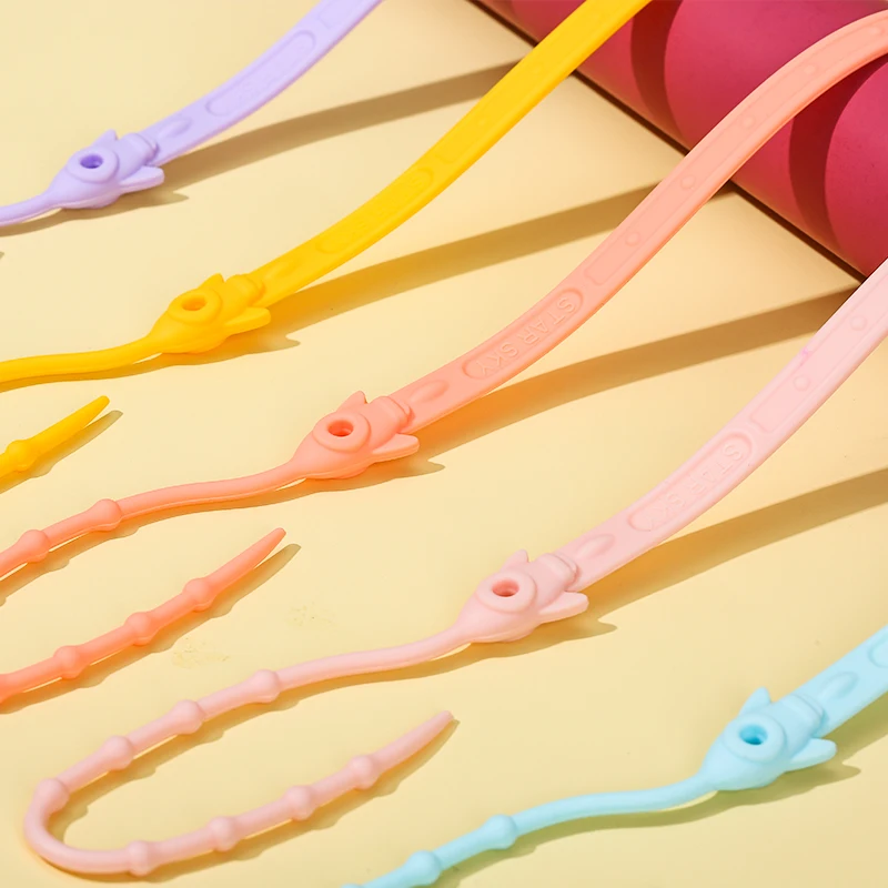 New Portable Anti Falling Pacifier Chain Toy Chain Food Grade Silicone ...