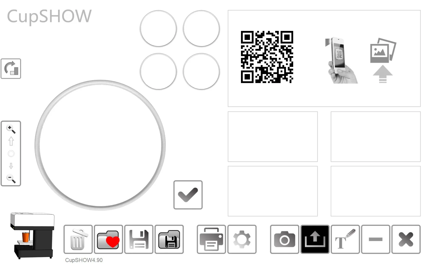 4 Cups Coffee Latte Art Printer - Selfie Photo Printing