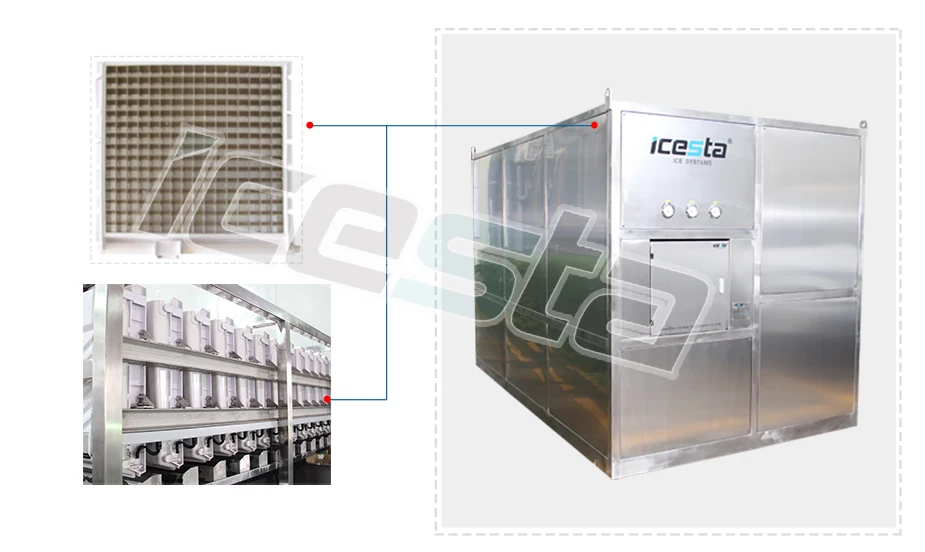 ICESTA Energy Saving Easy Operating 750KG 1000 KG 2t 3t 5t 10t Crystal ...