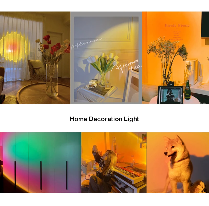 LED Sunset Lamp - Project 16 Color Rainbow with Remote