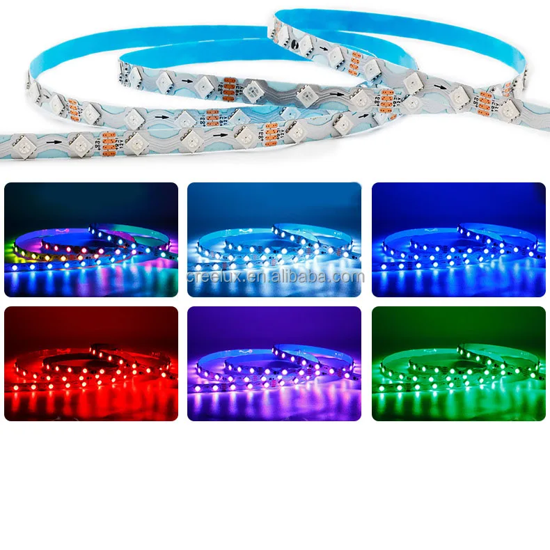 SK6812 Addressable Digital Pixel Magic Strip Light DC12V 5mm 3535 84LED ...