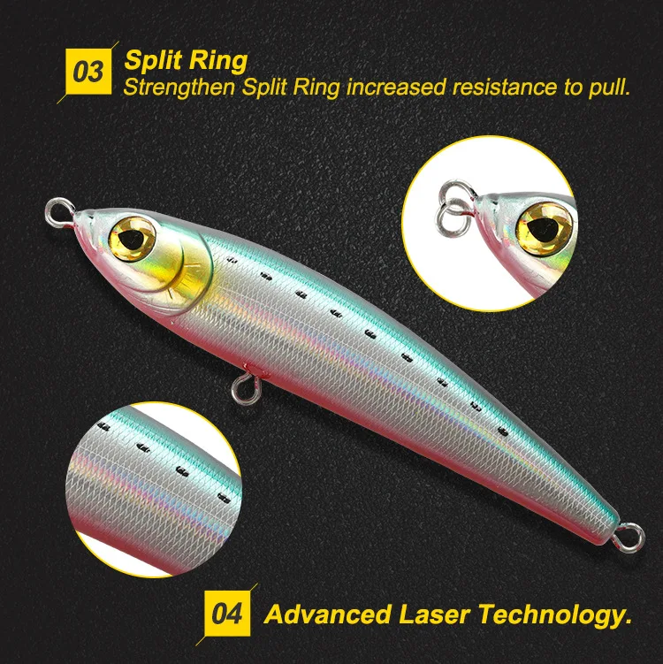 160mm 100g Sinking Deep Dive Fishing Lure Sinking Hard Lure Pencil Bait ...