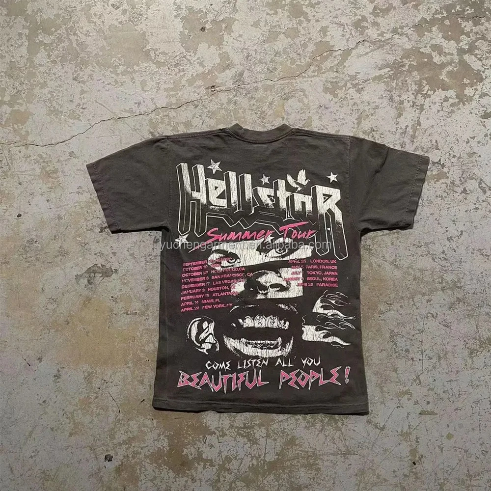 Custom Logo Dtg T Shirts Heavyweight 100% Cotton Men Boxy Screen Print ...