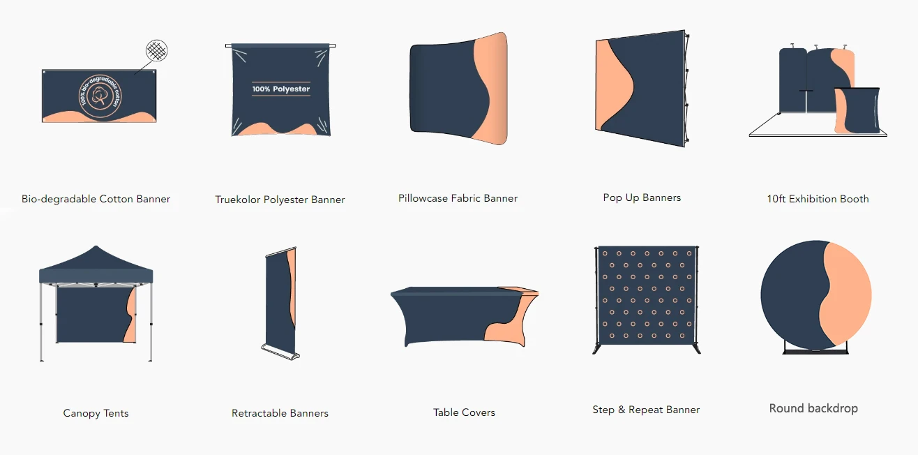 Advertising Double Banner Stand - Adjustable Backdrop