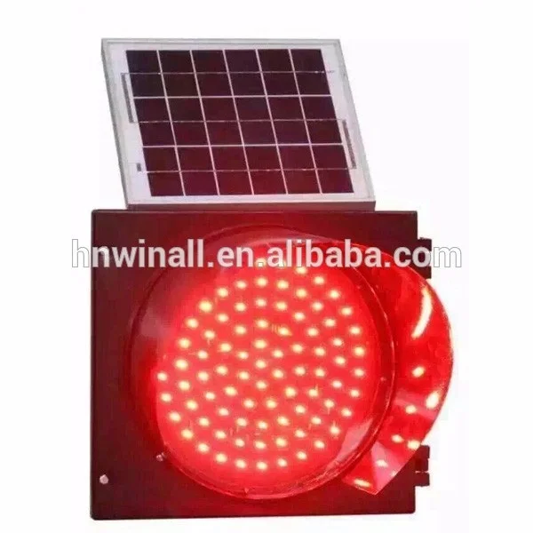 300MM Solar Amber Flashing Light - High Visibility Warning
