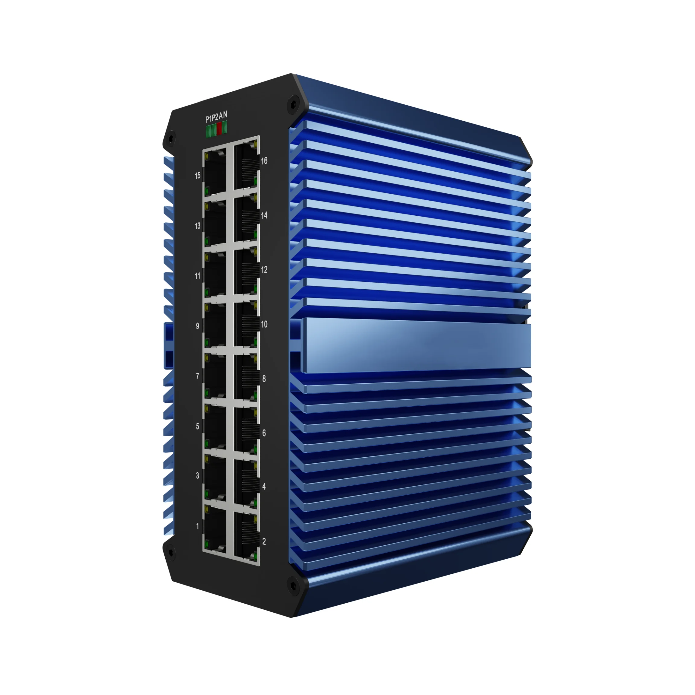 16 port Din-Rail outdoor Mounted Ethernet Switch, IP50 Rated, 100Mbps ...