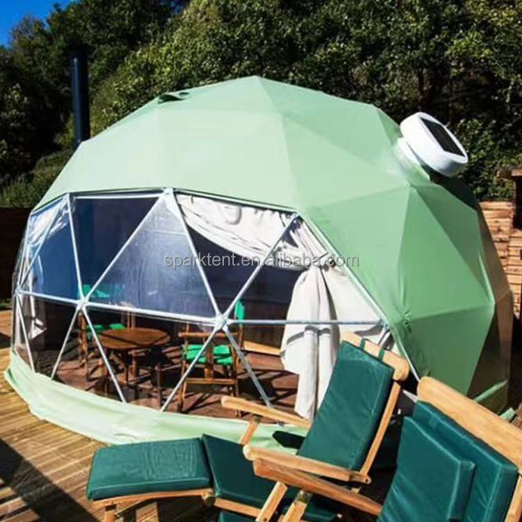Carpa iglú de jardín personalizada con estructura metálica y accesorios