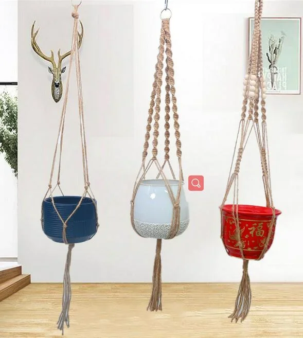 Macrame Plant Hangers - Easy To Hang,Decorative Bohemian Look,Flower ...