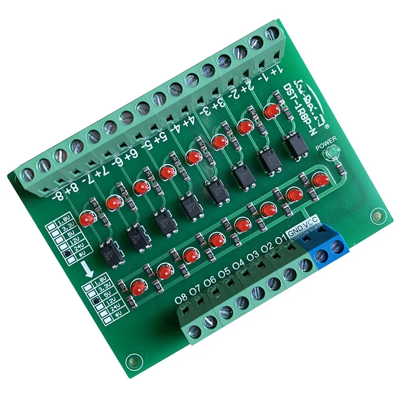 8-channel Optocoupler Isolation Module Signal Level Voltage Conversion ...