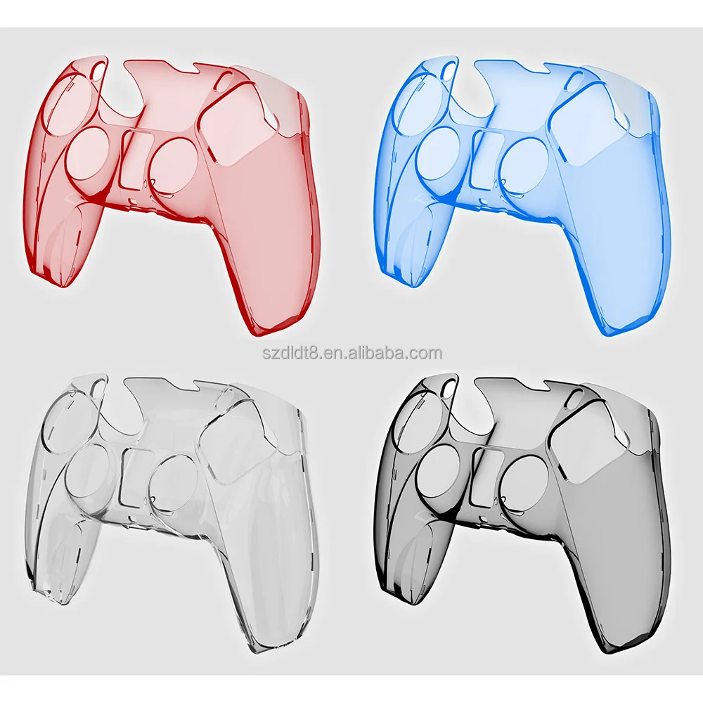 Clear Transparent Gray PS5 Controller Shell Case for Repair & OEM